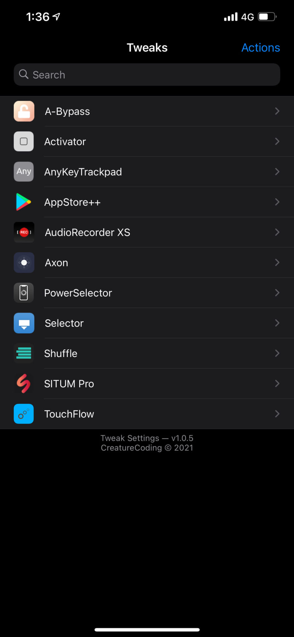 TweakSettings – 脱獄アプリの設定だけをまとめた、専用アプリをホーム画面へ追加 [JBApp] | Tools 4 Hack
