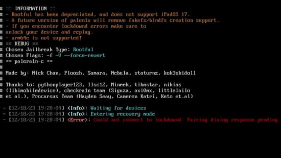 [Palen1x] Windows機で使えるPalera1nことPalen1xで「Rootful脱獄」環境を削除して入獄する方法 ...