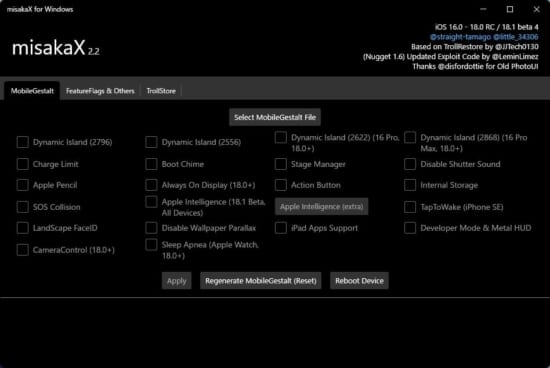 カスタマイズツール「misakaX v2.2」へアップデート、iOS 18.0正式版＆iOS 18.1 Beta 4に対応 | Tools 4 ...